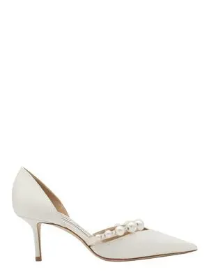 JIMMY CHOO Romy 85 Stiletto Heel Pumps Ivory/white