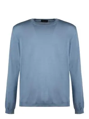ROBERTO COLLINA Silk Crew Neck Sweater