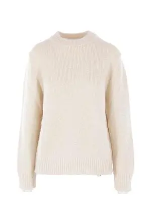 JIL SANDER Ivory Alpaca And Wool Knit Sweater