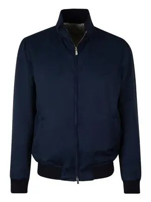 ENRICO MANDELLI Technical Bomber Jacket - Navy Blue