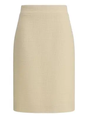 Valentino Garavani Wool Tweed Skirt - Beige