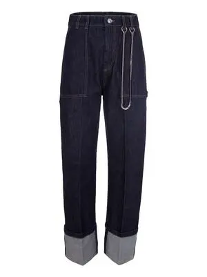 Sportmax Belted Jeans Blu Notte