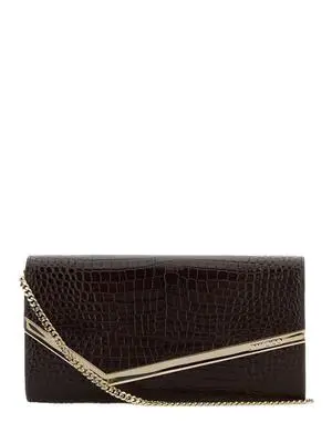 JIMMY CHOO Emmie Clutch - Brown