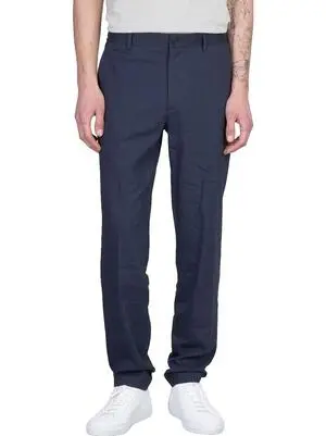 Theory Slim Fit Linen Pants - Blue