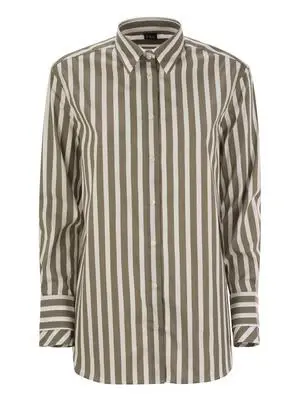 FAY Striped Stretch Cotton Shirt