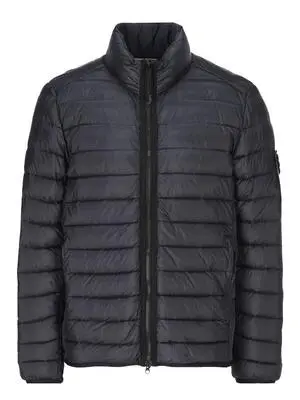 Stone Island Hooded Down Jacket - Blue