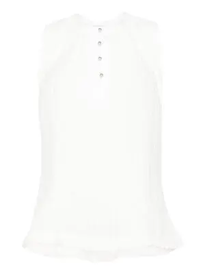 LANVIN Pleated Sleeveless Top