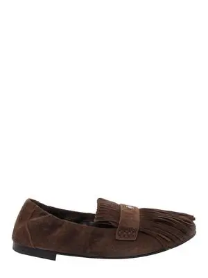 Tory Burch Ballet Fringe Loafers - Brown