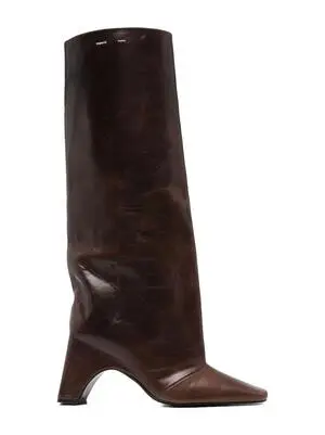 Coperni Bridget High Boots In Leather - Brown
