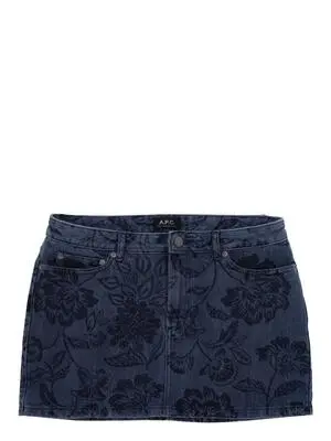 A.p.c. Cotton Skirt Indigo Delave