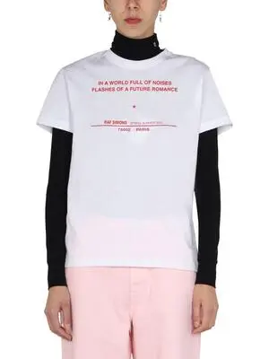 Raf Simons Logo Print T-shirt - White