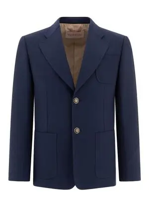 Valentino Garavani Wool Knit Vest Blue