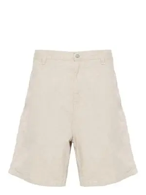 Carhartt Work In Progress Cotton-linen Blend Canvas Shorts - Beige