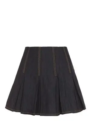 Bottega Veneta Pleated Mini Skirt - Navy