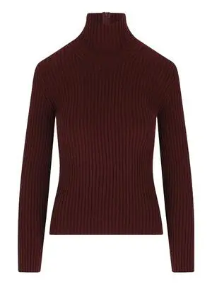 Max Mara Aral Wool Turtleneck - Cherry