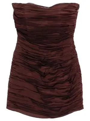 Raquel Diniz Strapless Mini Dress - Red