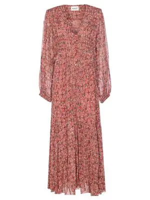 Isabel Marant Briane Flounced Gown - Multicolour