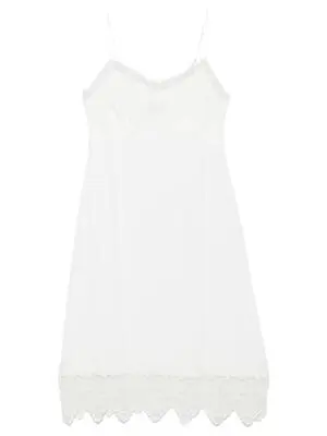 Simone Rocha Slip Dress With Lace Trim - Beige