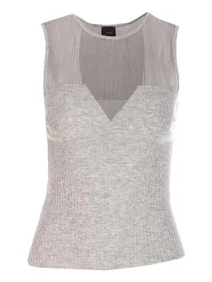 Pinko Pinko Black Coriandoli Tank Top Grey