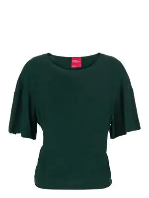 MERCI T-shirt With Round Neck And Short Sleeves - Green