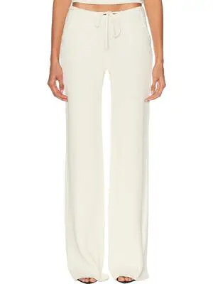 AYA MUSE Knit Drawstring Pants - Cream