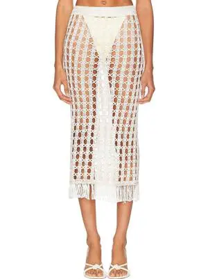 Calle Del Mar Crochet Skirt - Natural