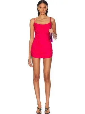 Alexandre Vauthier Polka Dot Mini Dress - Raspberry Pink