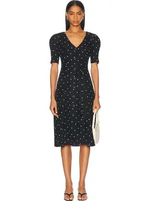 Lpa Bambina Dress - Black And Cream Dot
