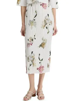 Vince Pleated Skirt - White Peony