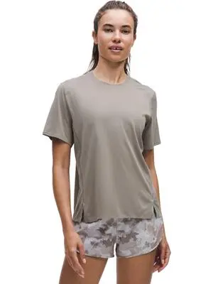 Lululemon Fast And Free Short-sleeve Shirt - Warm Ash Grey