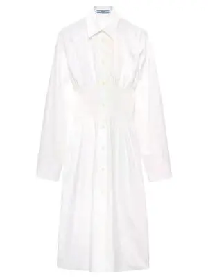 Prada Cotton-canvas Dress - White