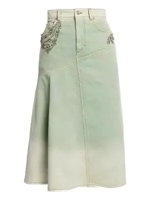 ERDEM Draped Midi Skirt