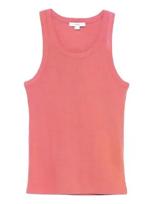 Vince Sleeveless Ribbed Tank Top - Pink