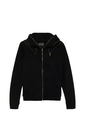 P.L.N. Long-sleeve Zip Hoodie - Black