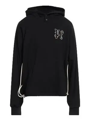 Palm Angels Hooded Sweatshirt With Embroidered Logo - Black