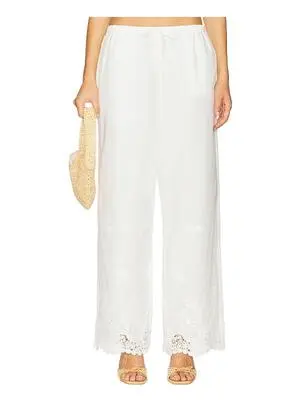 WeWoreWhat Tie Waist Pant - Ivory