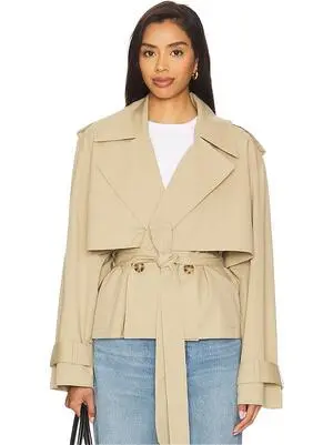 Joe's Jeans Liz Cropped Trench Coat - Camel