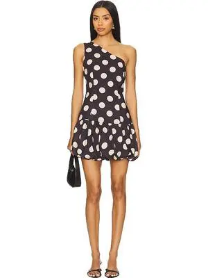 SNDYS X Briella One Shoulder Mini Dress - Polka Dot