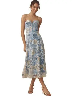Dress The Population Dress The Population Carina Sequin Midi Dress Sky
