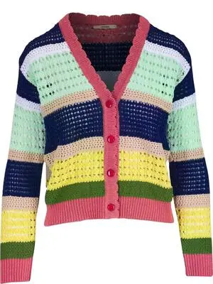 ODEEH Striped Cardigan
