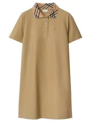 Burberry Cotton Polo Shirt Dress - Neutrals