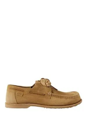Loewe Paula's Ibiza Campo Suede Boat Shoes - Neutrals