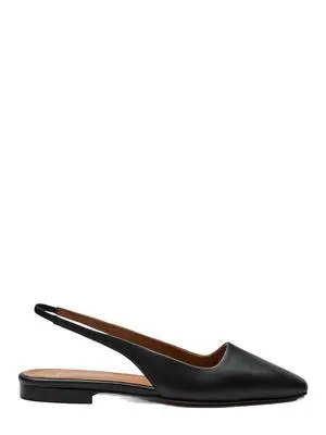 ATP ATELIER Plesio Nappa Flat Slingbacks - Black