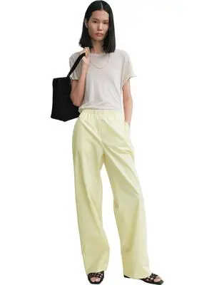 TOTEME Wide Leg Trousers - Straw