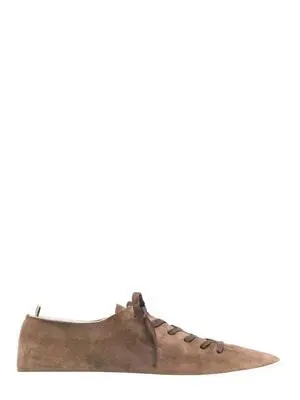 Officine Creative Suede Low Top Sneakers - Brown