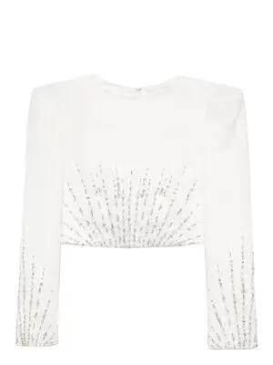 M.MARQUISE Ermina Cropped Top - White