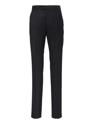 MAURIZIO BALDASSARI Stretch-wool Trousers - Blue