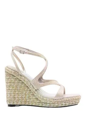 JIMMY CHOO 110mm Ayla Sandals Neutrals