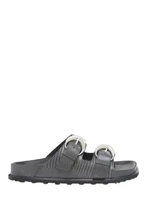 MARINE SERRE Lizard-print Sandals - Grey
