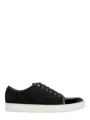 LANVIN Dbb1 Suede And Patent Leather Sneakers - Black